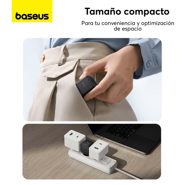 Cargador Rápido Baseus Palm Cluster USB y Tipo C 20W + Cable Tipo C a ...