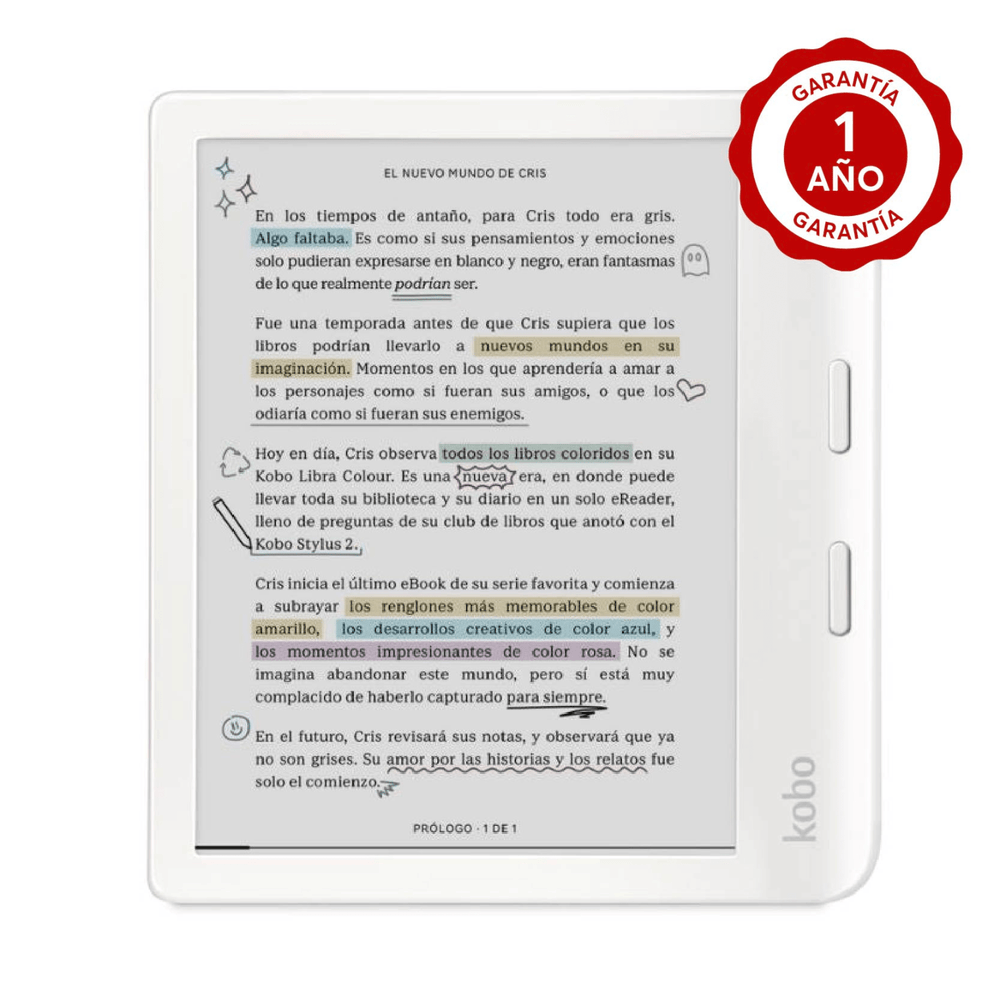 Lector E Reader Kobo Libra Colour HD 7" - 32GB - Negro | Bestmart Chile